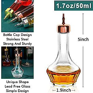 SuproBarware Bitters Bottle Set of 3 Glass Dash Bottle with Dasher Top 1.7oz Professional Bar Tool for Cocktail Great for Bartender Home Bar