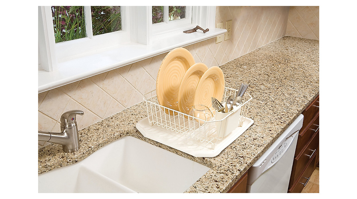 Rubbermaid Clear Plastic Dish Drainer - Efficient Kitchen Drying Solution