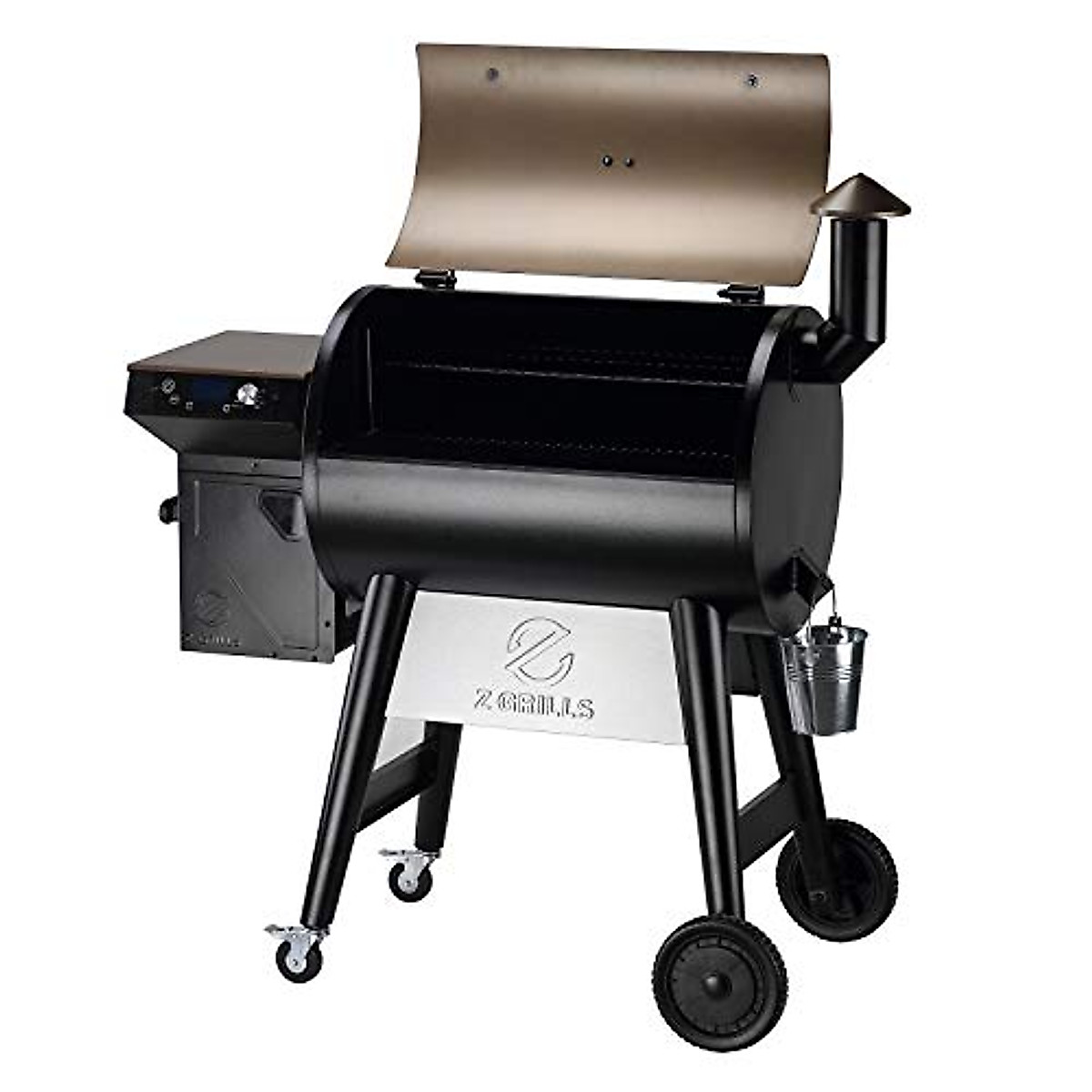 Z GRILLS 7002F/7002C 2021 Upgraded Wood Pellet Grill Smoker Portable for Outdoor BBQ, 8 in 1 BBQ Grill and Smoker with Digital Temperature Control, Hopper Clean-Out, 697 sq. in (Rain Cover Included)