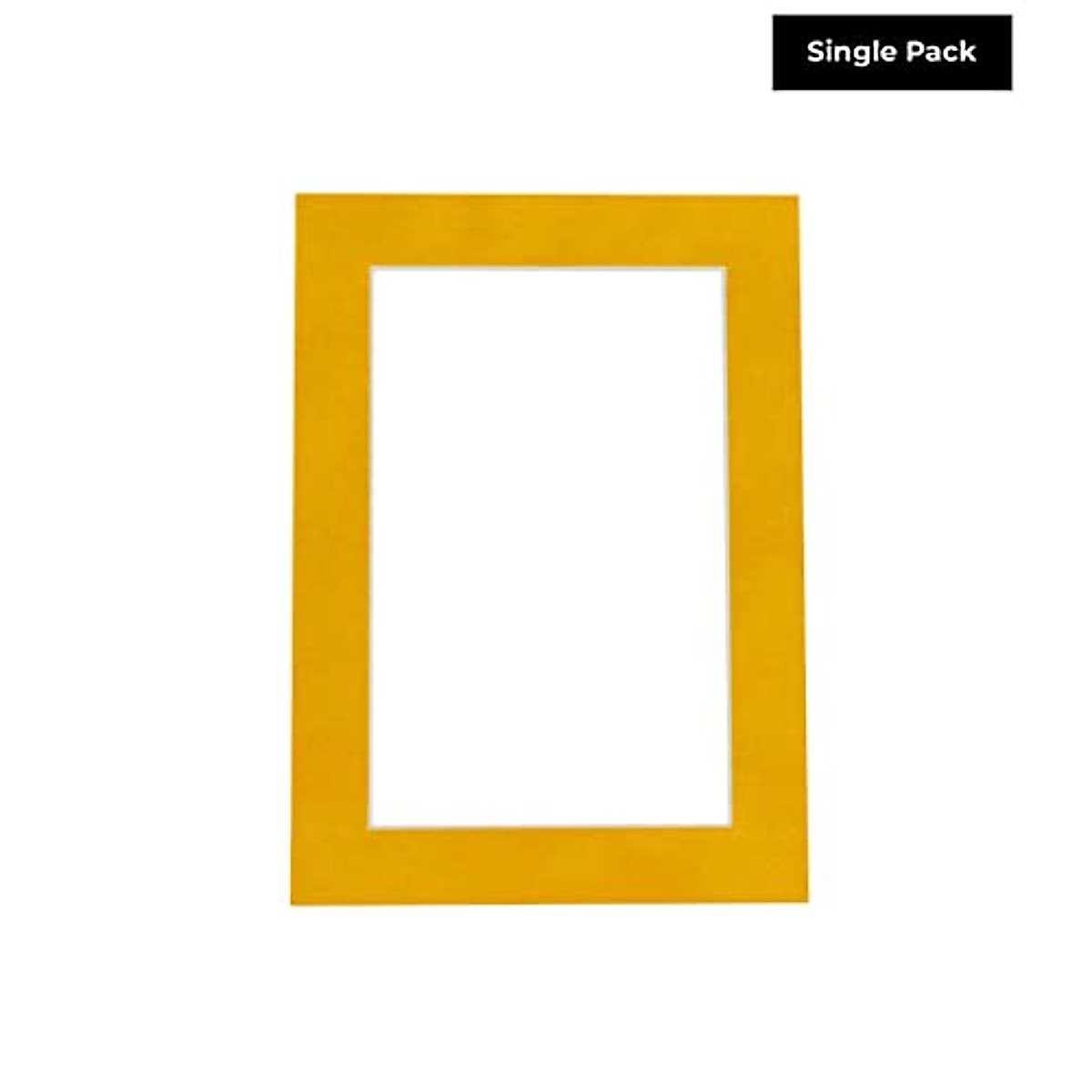 8.5x11 Mat Bevel Cut for 5x6 Photos - Acid Free Bright Yellow Precut Matboard - For Pictures, Photos, Framing - 4-ply Thickness