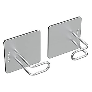 FORTIDY Magnetic Paper Towel Holders Wall Mount or Under Cabinet - Garbage Bag Dispenser, Hanging Paper Towel Holder for Bathroom, Kitchen and Fridge, Stainless Steel, No Drilling, Reusable, 1-Pair