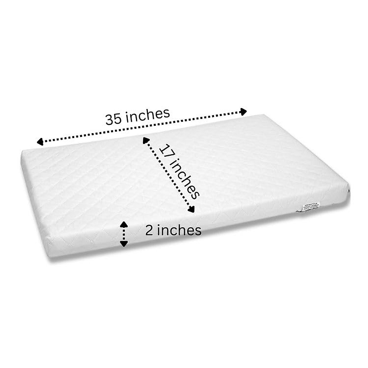 First Essentials Bassinet Cradle Mattress Pad (Rectangle, 17X35) for Newborn Comfort Breathable Easy Clean Hypoallergenic Waterproof Made in USA