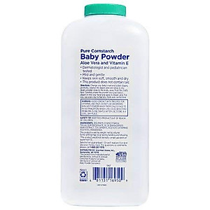 Pure Cornstarch Baby Powder Aloe and Vitamin E (22 oz - 2 Pack)