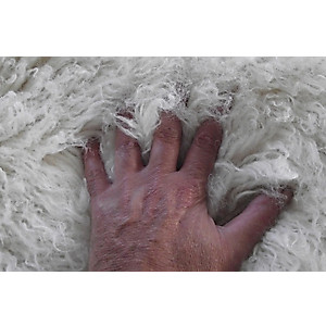 FLOKATI SHAG Beautiful Greek Flokati Rugs in Popular Sizes | Soft and Fluffy 3"" Organic Wool Pile | Premium 2000gsm Weight | Off White Wool Rug. (3' x 5')