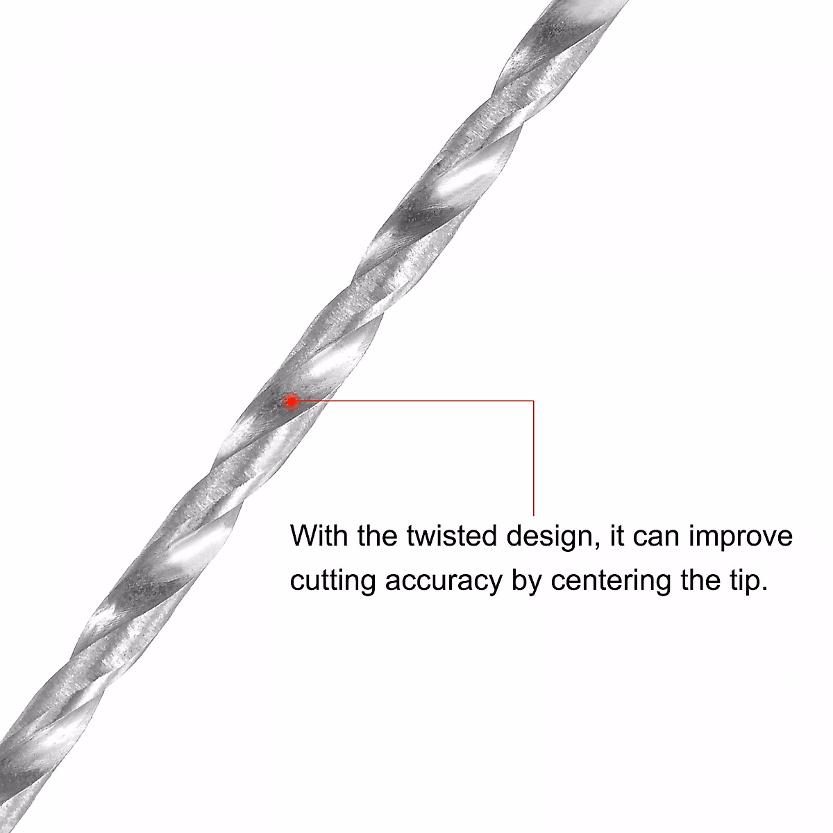 uxcell HSS(High Speed Steel) Extra Long Twist Drill Bits, 2.5mm Drill Diameter 250mm Length 6 Pcs