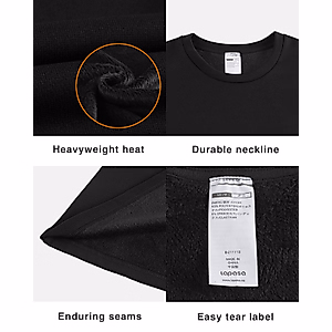 LAPASA Men's Thermal Underwear Top Crewneck Long Sleeve Shirt Base Layer Heavyweight Winter Thermoflux 300 M26 Large Black
