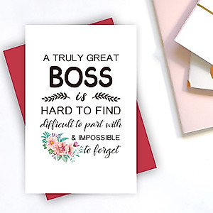 Alzombi Special Boss Birthday Card, Sweet Appreciation Greeting Card for Boss, Retirement Gift for Boss Friend