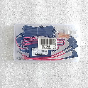 Gebildet Dash Cam Hardwire Kit Mini USB,10ft 12V-24V to 5V Low Voltage Protection ACN/ACS/ACU Add a Circuit Fuse Holders (Right Angle Mini USB+Fuse kit)