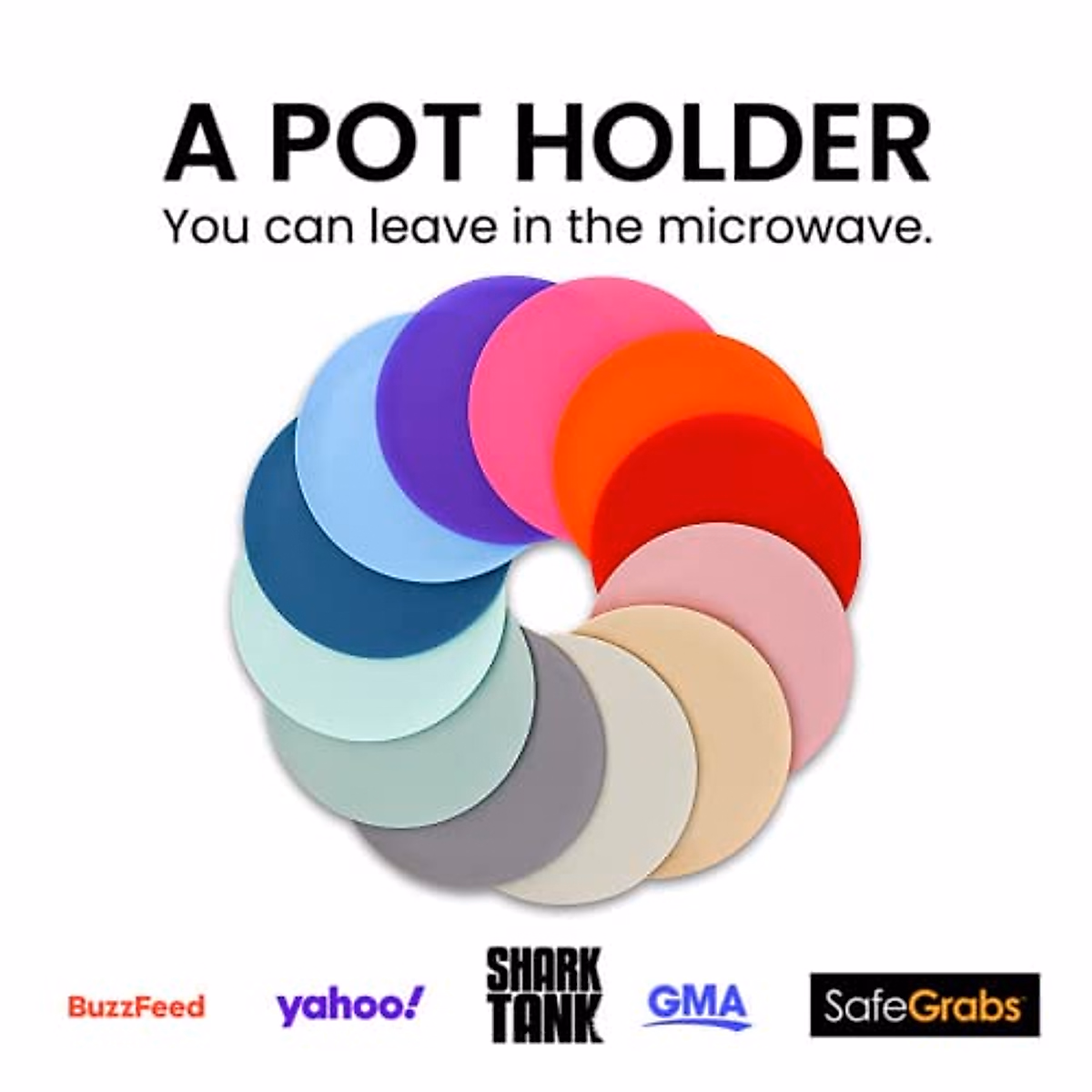 Safe Grabs: Multi-Purpose Silicone Original Microwave Mat as Seen on Shark Tank | Splatter Guard, Trivet, Hot Pad, Pot Holder, Minimize Mess (BPA Free, Heat Resistant, Dishwasher Safe), Set of 2, Mist