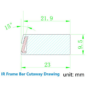 DeYoWo 70 Inch Interactive 10 Points Infrared IR Touch Screen Overlay Frame Free Driver