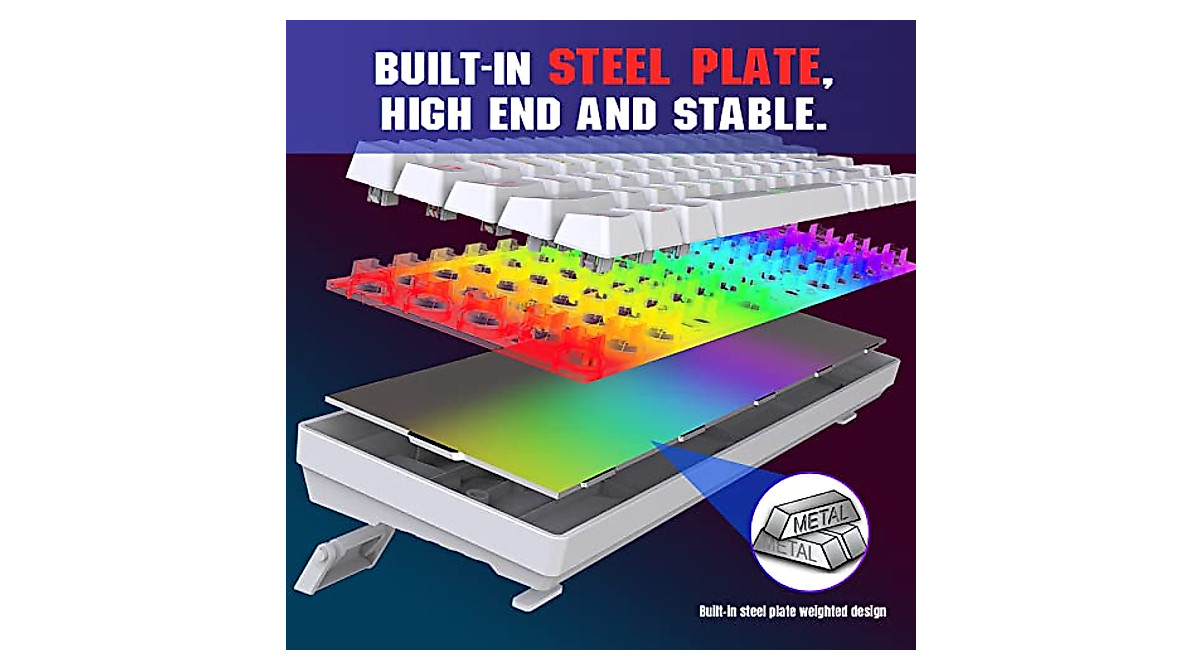Snpurdiri 60% RGB Gaming Keyboard - Compact & Ergonomic