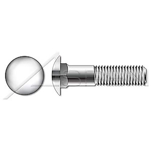 (100 pcs) M8-1.25 X 120mm, DIN 603 / ISO 8677, Metric, Carriage Bolts, Round Head, Square Neck, A2 Stainless Steel