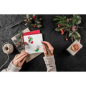 PIGBIT 50Pcs Grinch Christmas Stickers for Christmas Party Favors,Water Bottles,Laptop,Greeting Cards,Envelopes