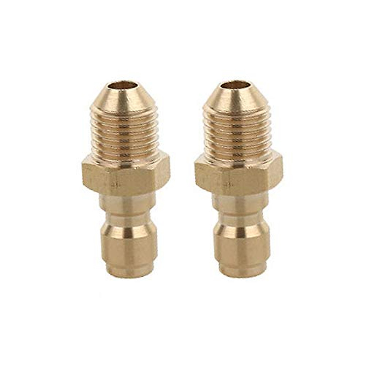 SagaSave 2Pcs Pressure Washer Coupler, Brass Quick Connect Plug NPT Fitting for Garden Hoses and Pressure Washers (External M14x 1.5mm Male)