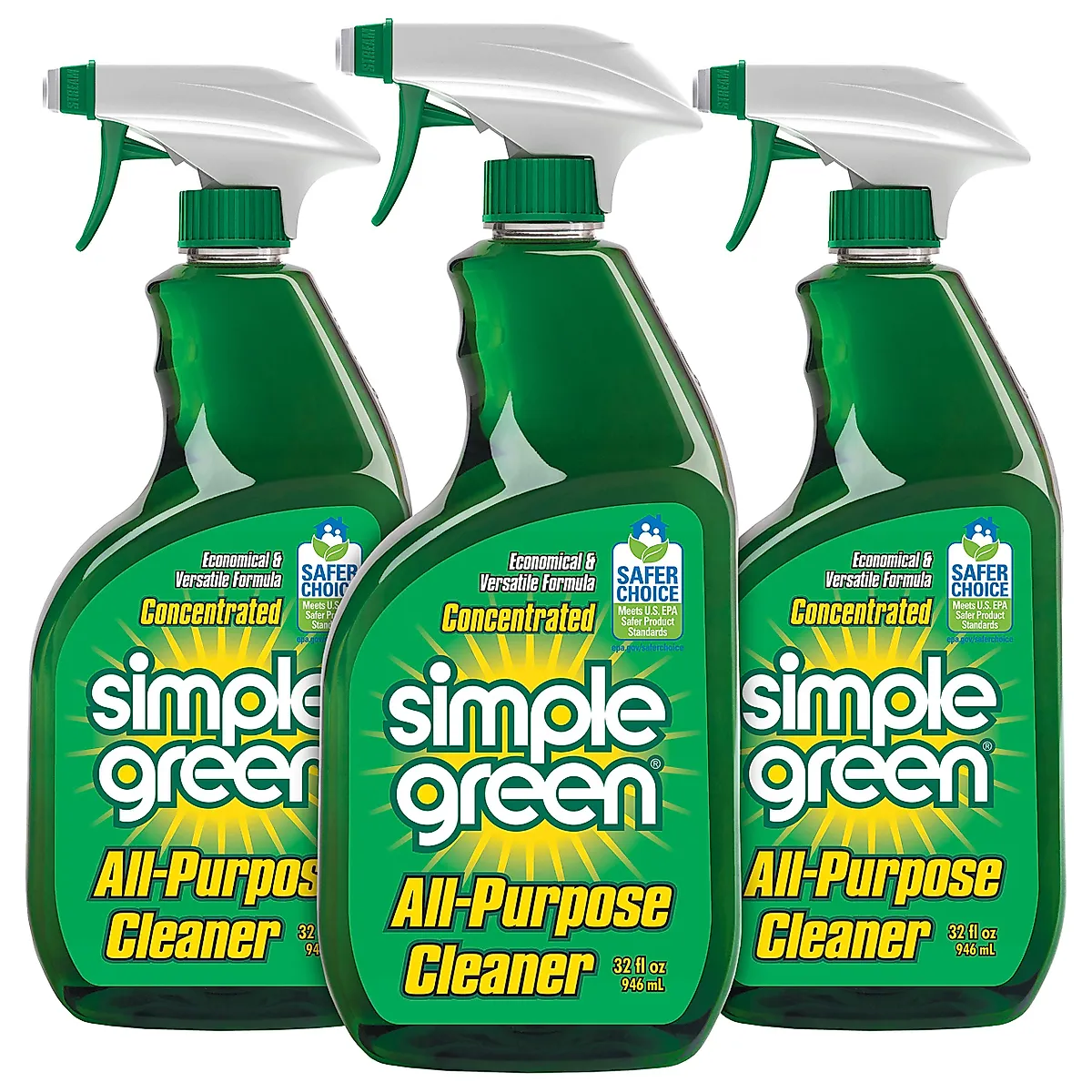 Simple Green All-Purpose Cleaner (Pack of 3) + Windex Glass Cleaner (Pack of 2)