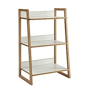Convenience Concepts Oslo Sundance 3 Tier Shelf, White / Bamboo