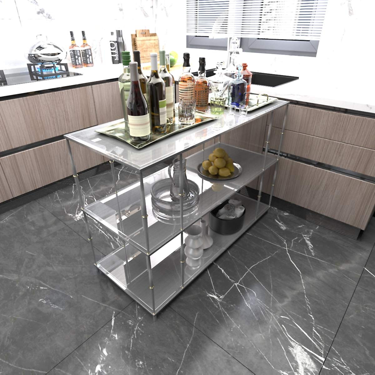 BAYYA Silver Contact Paper【Thicken】Stainless Steel Metallic Look Kitchen Backsplash Wallpaper Peel Stick Oil Proof Waterproof Sticker for Dishwasher Fridge Self Adhsesive Removable Wall Sticks