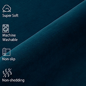 Softlife Navy Blue Rugs for Living Room, 5x7 Washable Area Rug for Bedroom, Soft Fluffy Fuzzy Carpet Bedside Rug Indoor Non-Slip Rug for Kids Home Decor Aesthetic Dorm Nursery