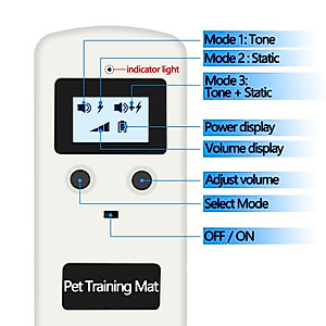 ZLAWIP pet Training mat, Scan pet Indoor Electric Shock mat, LED Screen Cats and Dogs Electric Shock mat, Electric Drive Training mat to Keep Pets Away from The Sofa, 3 Modes (30"x16")