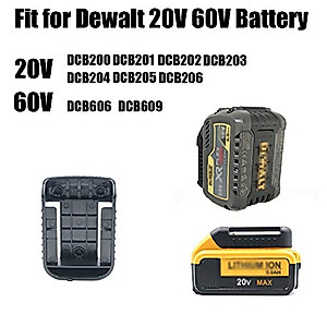weqcter 10Packs Battery Ready Dock/Mount Holder for Dewalt Battery Fit for 20V 60V (No Battery)