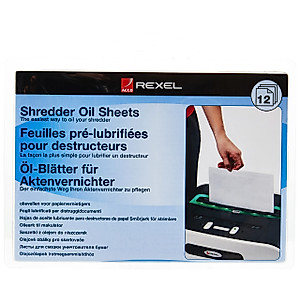 Rexel Shredder Oil Sheets, Pack of 20, A5 Size, Shredder Maintenance, 2101949, White