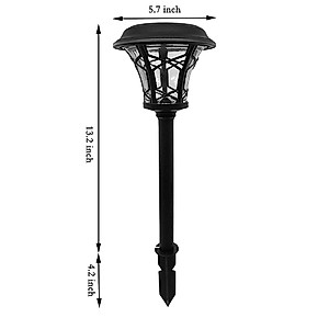 YLHDRILY 6 Pack Solar Path Lights High Lumen Super Bright SMD LED Solar Outdoor Stainless Steel & Glass Waterproof Landscape Lights for Pathway,Garden,Yard, Patio, Walkway,Driveway,