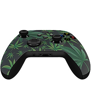 eXtremeRate Custom Shell for Xbox Series X & S Controller - Revitalize Your Controller - Green Weeds Replacement Cover Front Housing Cover for Xbox Core Controller Wireless [Control NOT Included]