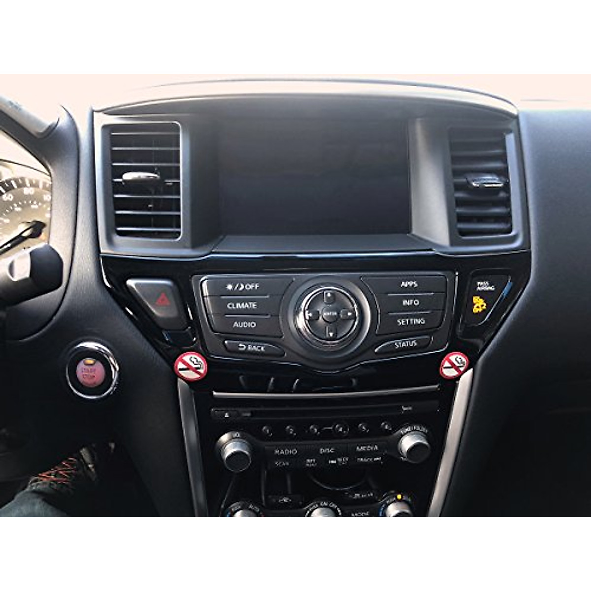 Red Hound Auto 2014-2018 Compatible with Nissan Pathfinder Screen Saver 2pc Custom Fit Invisible High Clarity Touch Display Protector Minimizes Fingerprinting 8 Inch