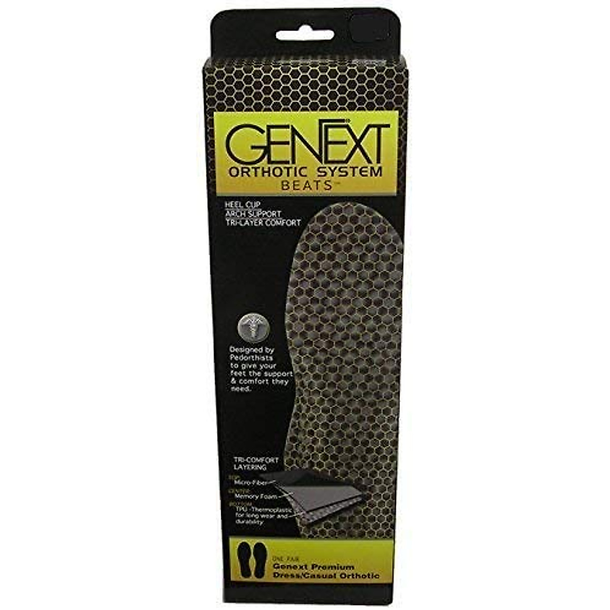 GenExt Beats Premium (Neutral Heel) Full Orthotic Arch Support Insole System (Men's 12)