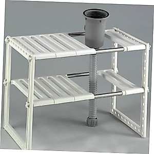 RORPOIR Utensil Holder for Kitchen Counter Dish Drainers Retractable Sink Drain Rack Space-Saving Shelf White