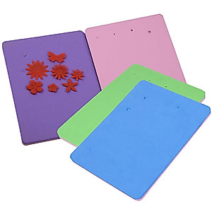 2Pcs Rectangle Fondant Foam Pad 5 Holes Sugar Flower Sponge Pad Mat Sugar Flower Fondant Gumpaste Chocolate Modelling Drying Pad Tray Tools for Baking Cake Decoration Sugarcraft DIY Clay, Random Color