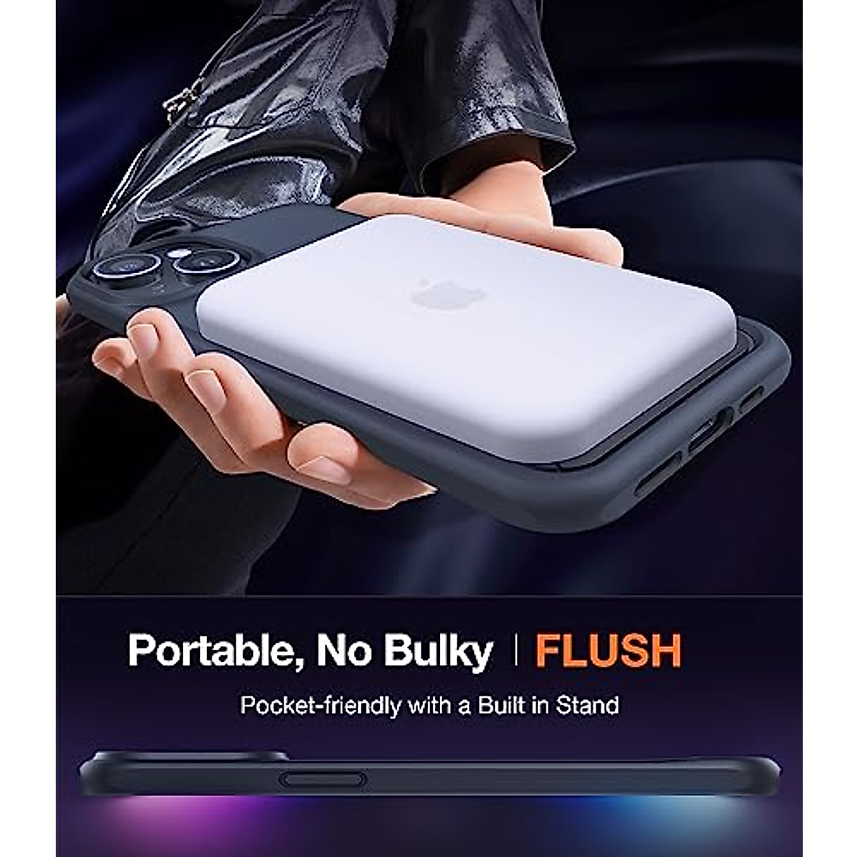 TORRAS Strong Magnetic Specialized for iPhone 13 Case with Stand, Compatible with MagSafe, Sturdy Built in Kickstand, Military Grade Drop Protection for iPhone 13 Phone Case, Translucent Matte Black