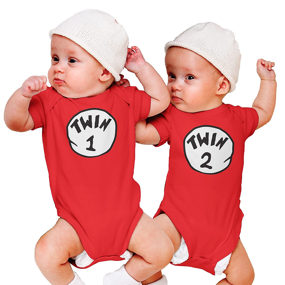 Nursery Decals and More Gender Neutral Baby Bodysuits, Includes 2 Bodysuits, 0-3 Month Twin 1 Twin 2