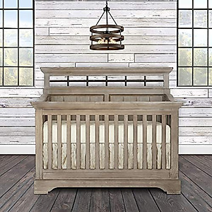Evolur Empire 5 in 1 Convertible Crib with Metal Elements, Free Mattress
