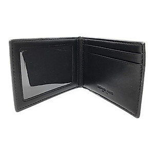 Michael Kors Men's Harrison Billfold with Passcase Leather Wallet No Box Included,slim (Black)