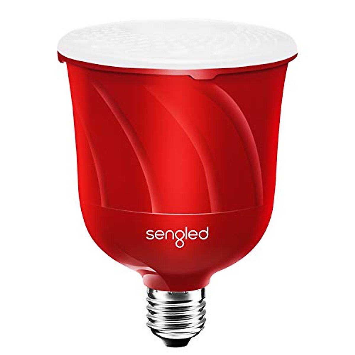 Sengled Pulse LED Smart Bulb with JBL Bluetooth Speaker, Requires Pulse Starter Kit, App Controlled Up to 8 BR30 LED Light Bulbs, E26 Base, Compatible with Amazon Alexa, Candy Apple Red