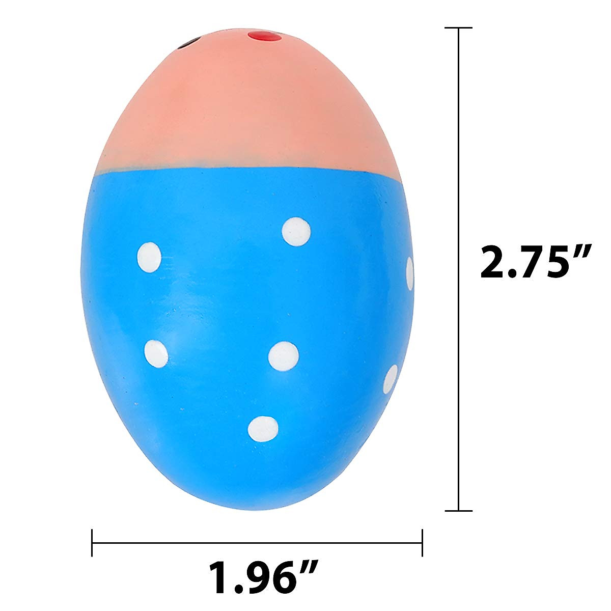 6 Pack Wooden Shakers Easter Eggs, Special Design Musical Shake Egg for Toddlers Kids Toy Easter Basket Stuffers Fillers Gifts