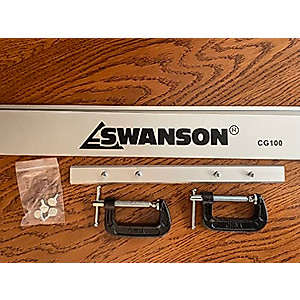 Swanson Tool Co CG100 Anodized Aluminum 100 inch Cutting Guide with joiner bar, (2) C-clamps and (4) thumb screws