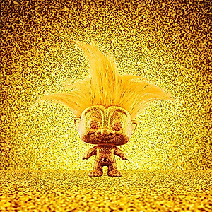 Funko Pop! Trolls: Good Luck Trolls - Diamond Collection Gold Troll Limited Edition Version Vinyl Figurine #8