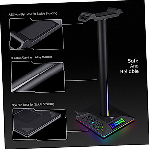 Parliky 7pcs Headphone Stand Aluminum Alloy Desk Accessories