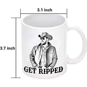 Get Ripped - Rip Wheeler Yellowstone Mug, Babimarkeebei Funny Coffee Mugs , Novelty Gift for Friend, Cute Coffee Cup Gifts 11oz -144