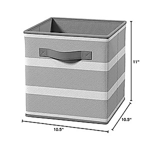 ClosetMaid 3256 Cubeicals Fabric Drawer, Gray Stripe