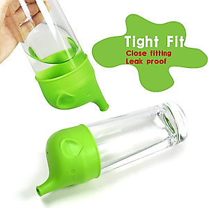 Yagote Silicone Sippy Cup Lids, 5 Packs Elephant Spill-Proof Sippy Cup for Babies, Toddlers and Kids