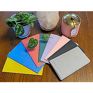Designworks Ink 4.4" x 7.5" Flex Cover Notebook Journal with 48 Lined Pages, Lemon Yellow Notebook with Gold Foil Accents - Perfect for Office Work, Writing, and Journaling
