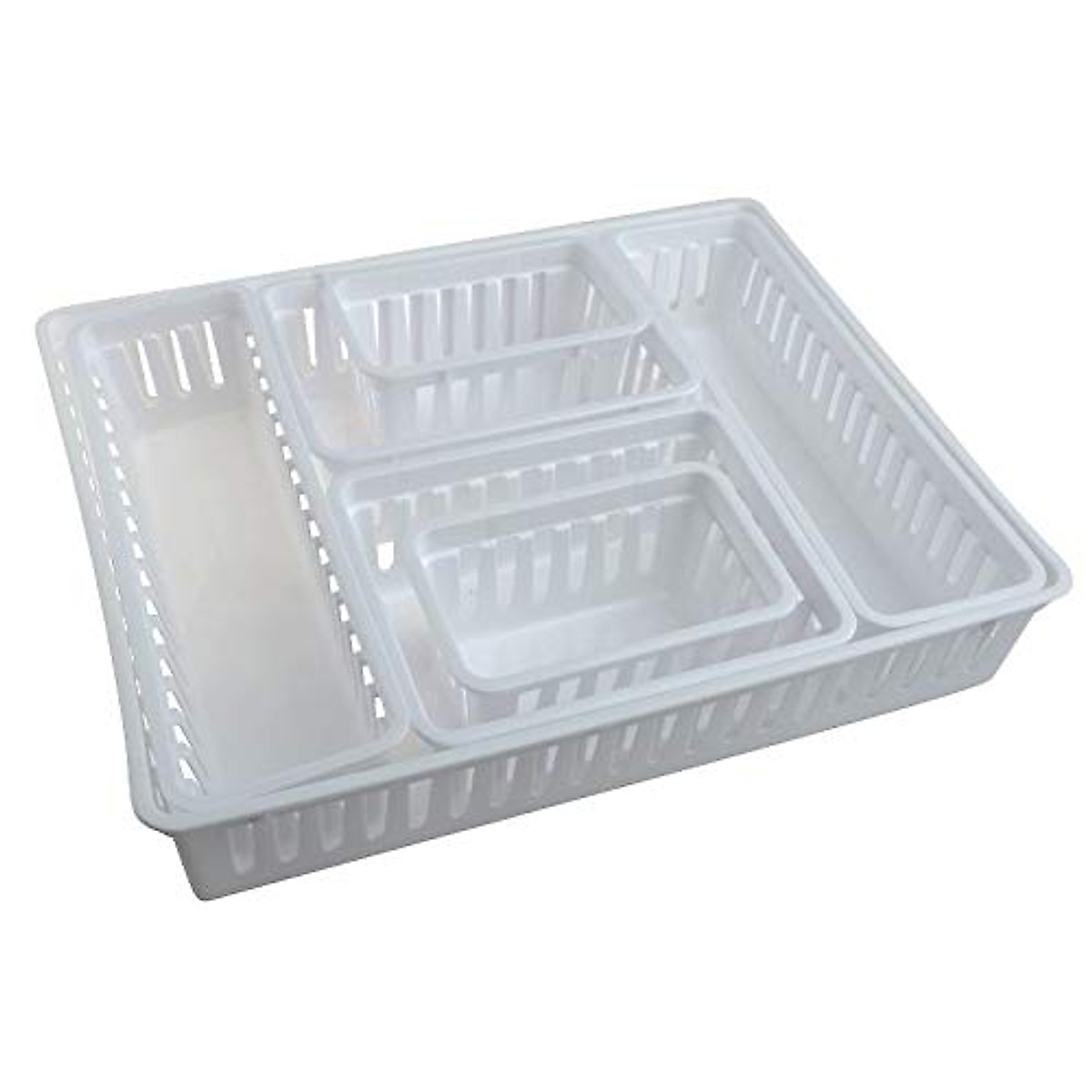 7 Piece Drawer Organizer Bin Set