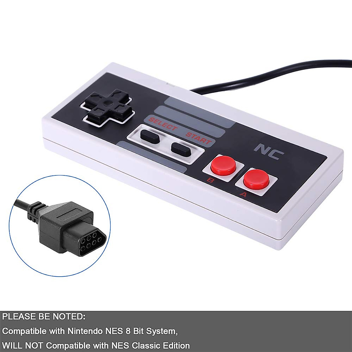 NC Classic NES Controllers for NES 8 Bit Entertainment System Console Control Pad(2PCS)