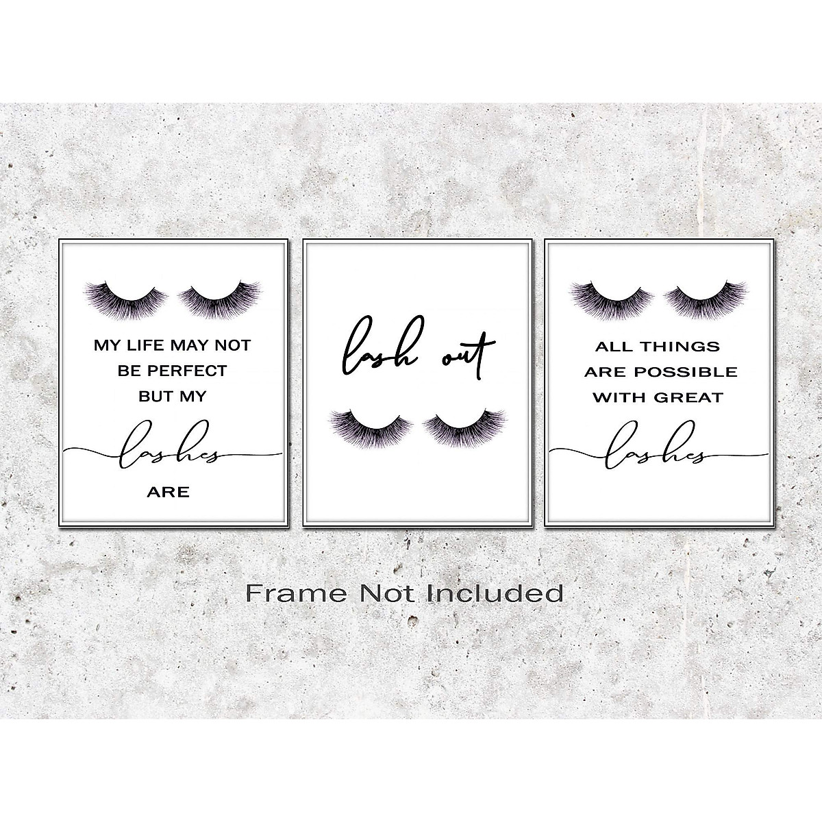 Lash out,Eyelashes Prints Set,Set Of 3,Lashes Print,Lash Decor,Beauty Salon Decor,Lashes Studio,Lash room decor,My life may not be perfect 11X14inch Noframed