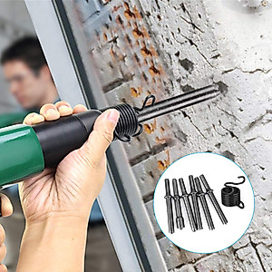 Titoe 7 Pcs Heavey Duty Smoothing Pneumatic Air Rivet Hammer Chisel Bits Tools Kit with Spring