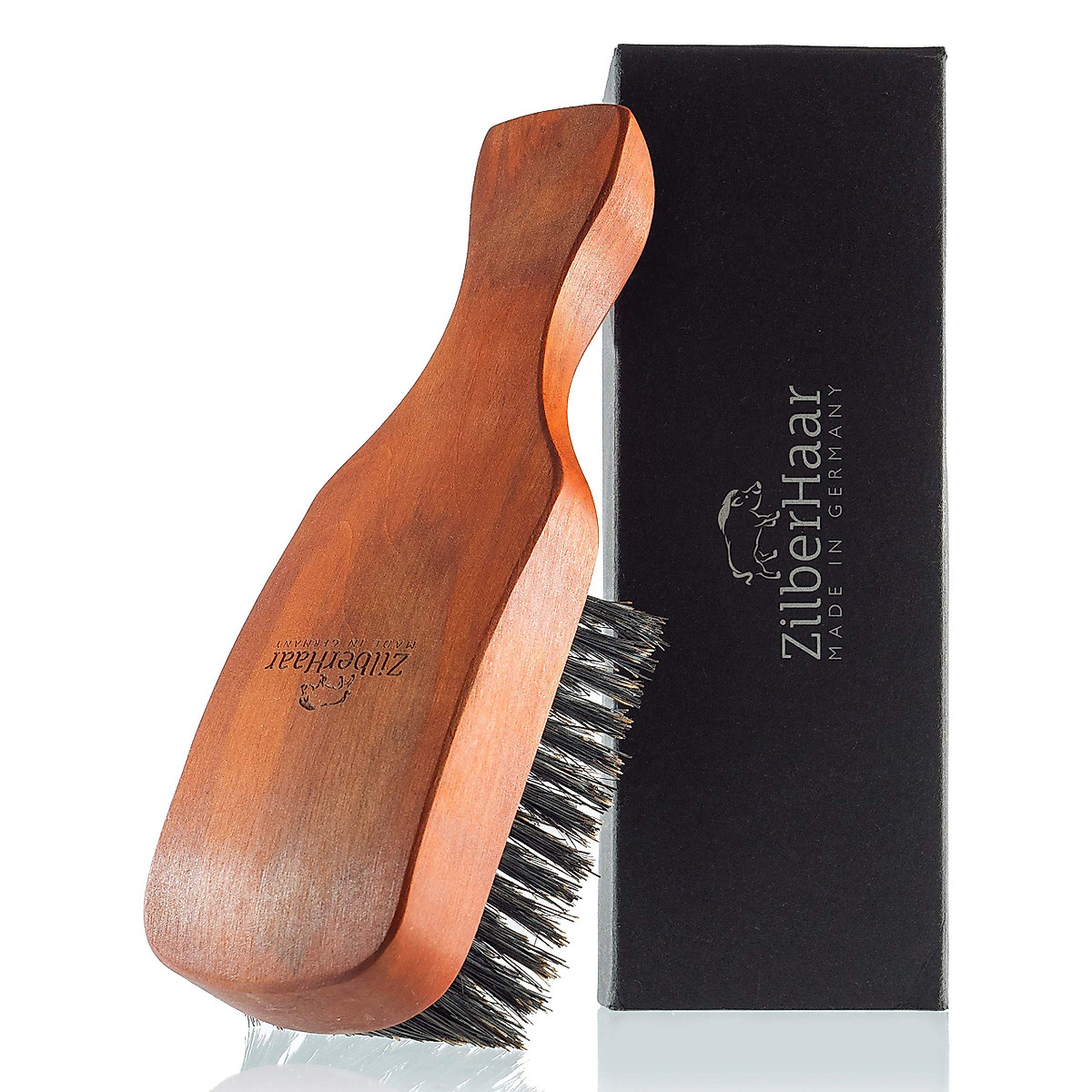ZilberHaar Beard and Hair Care for Men Bundle - Regular Brush + Major Brush with Stiff Boar Bristles