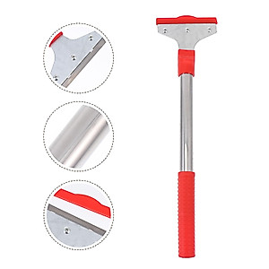 Gadpiparty 2pcs Floor Scraper 4-inch Razor Blade Floor Scraper with Long-Handle Razor Scraper Remover Cleaning Glass Wall Scraper for Cleaning Paint, Caulk, Adhesive, Label, Decal, Sticker